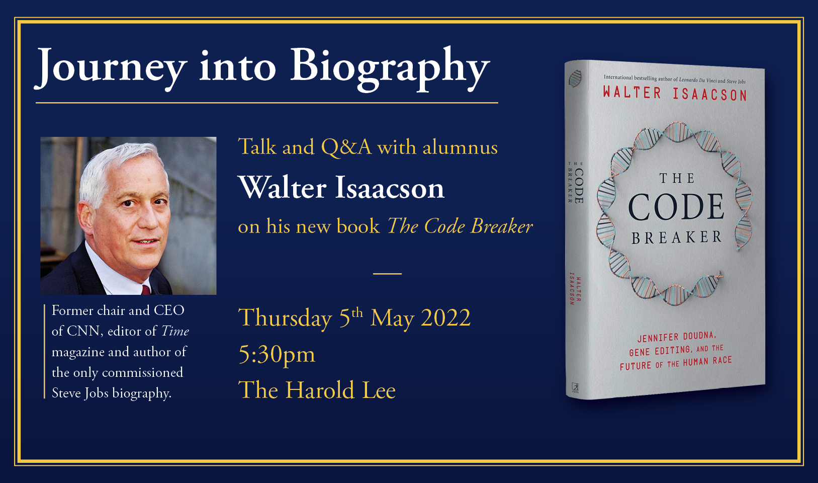 Journey into Biography - Walter Isaacson | Pembroke college