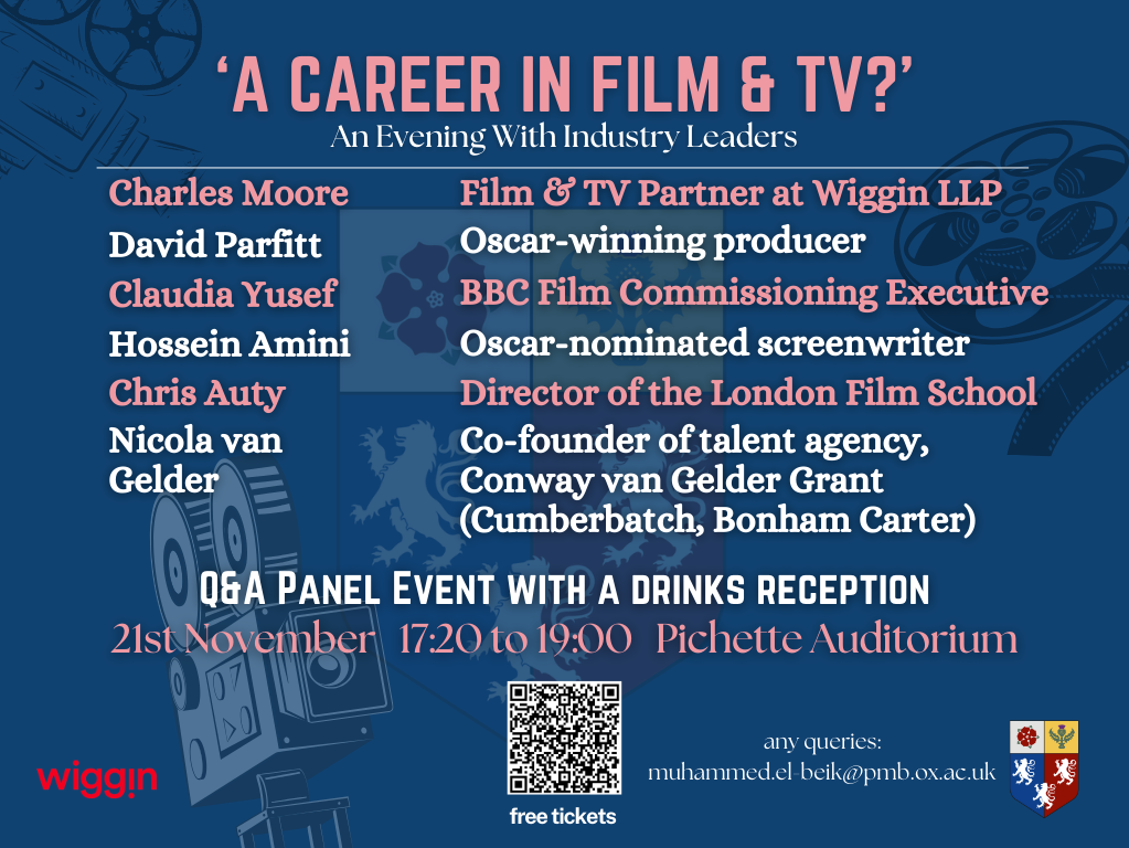 ‘A Career in Film & TV?’: An Evening with Industry Leaders | Pembroke ...