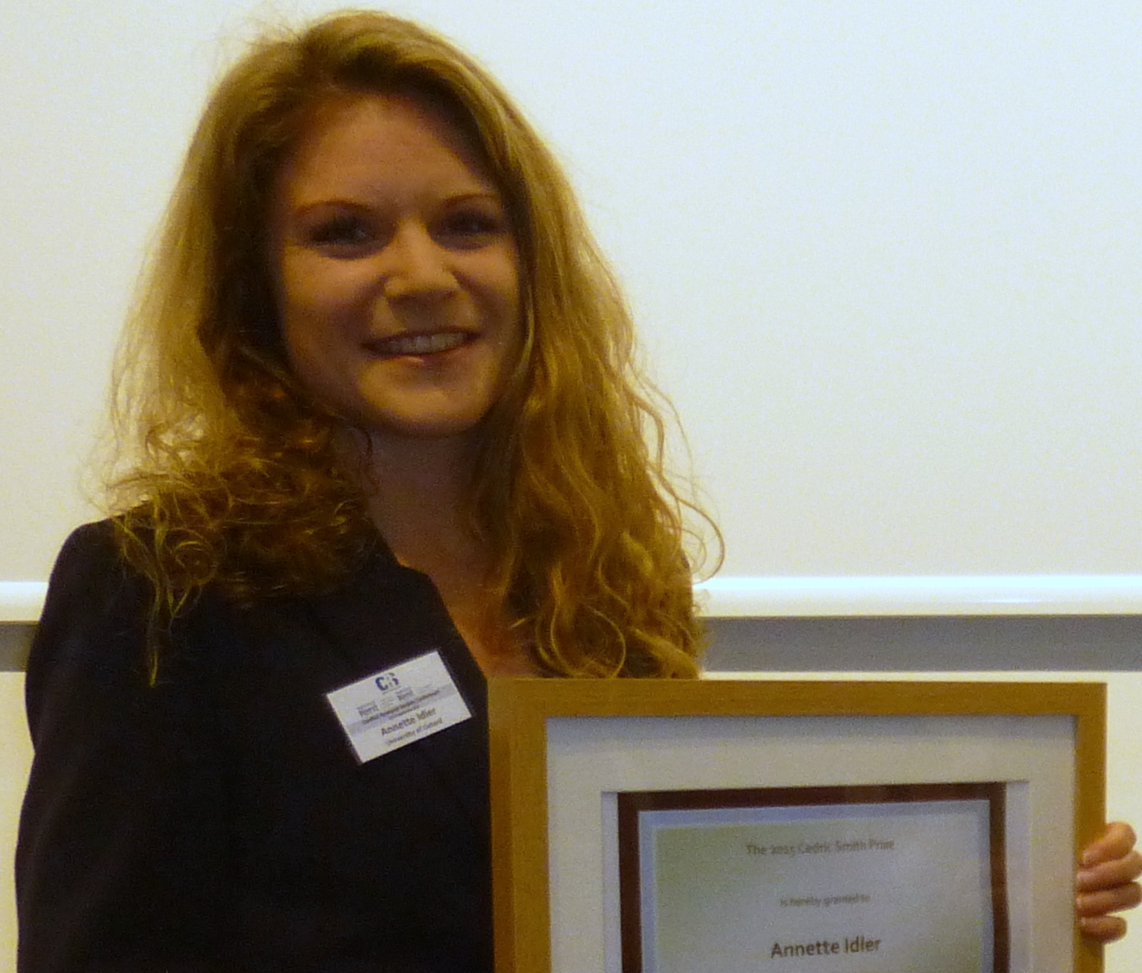 Cedric Smith prize presented to Dr Annette Idler for Peace and Conflict ...