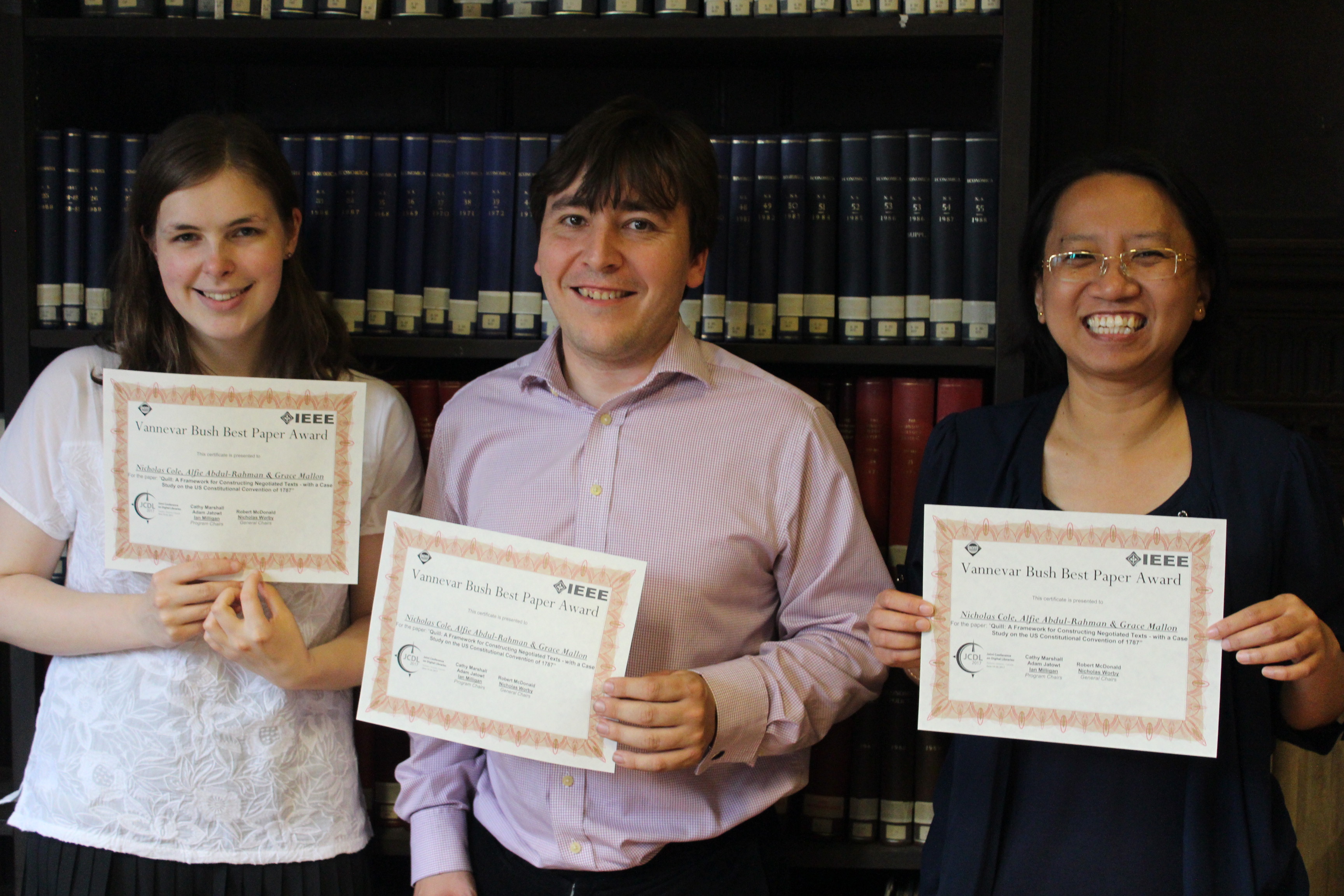 The Quill Project Awarded Vannevar Bush Best Paper Award | Pembroke college